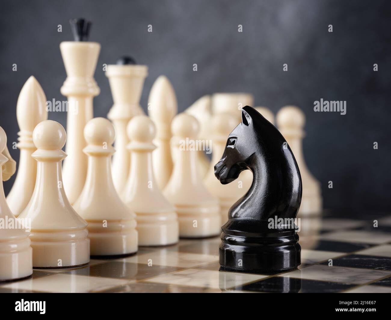 Black chess knight hi-res stock photography and images - Alamy