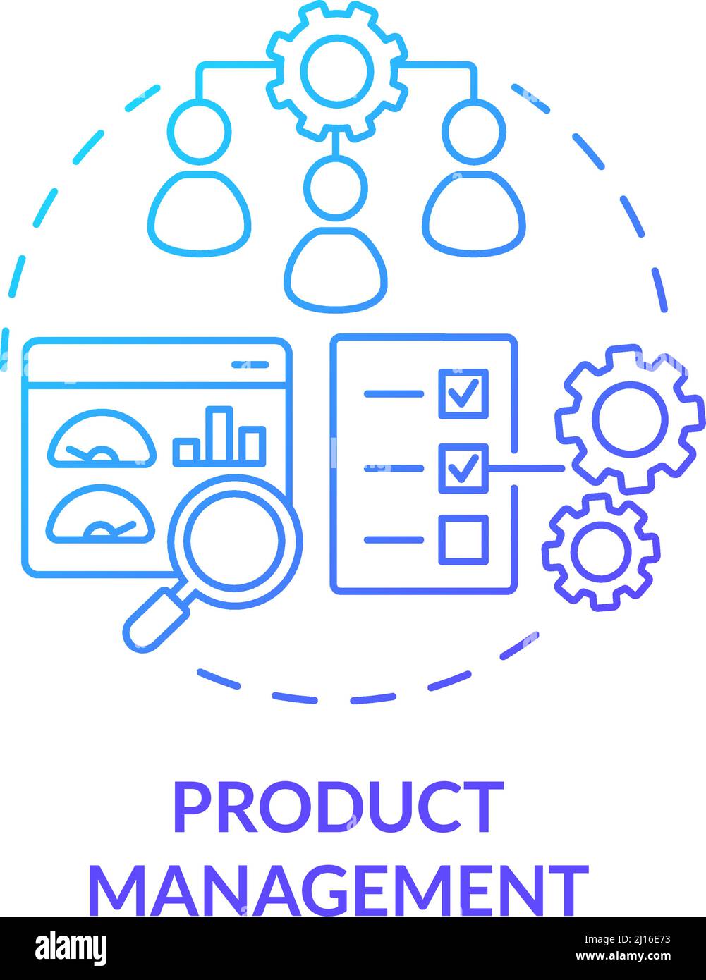 Product management blue gradient concept icon Stock Vector Image & Art ...