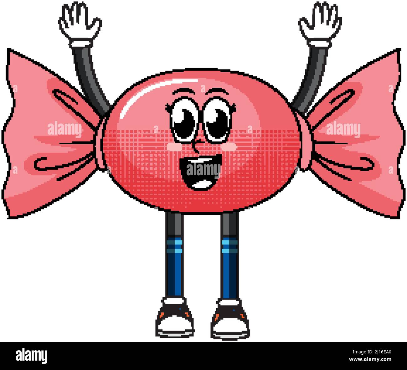 A candy cartoon character on white background illustration Stock Vector ...
