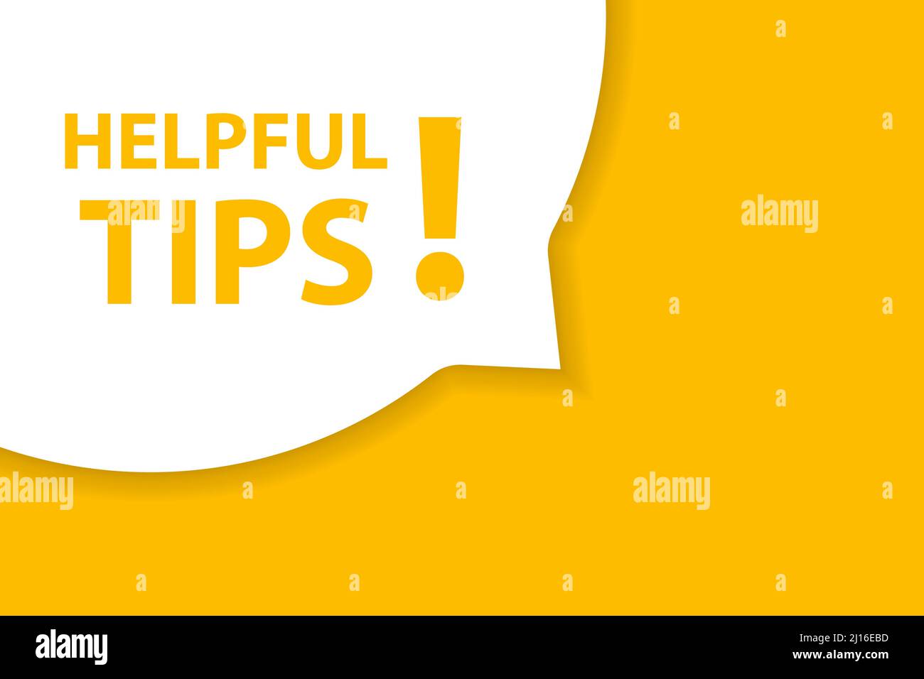 Helpful tips speech bubble banner vector with copy space for business ...