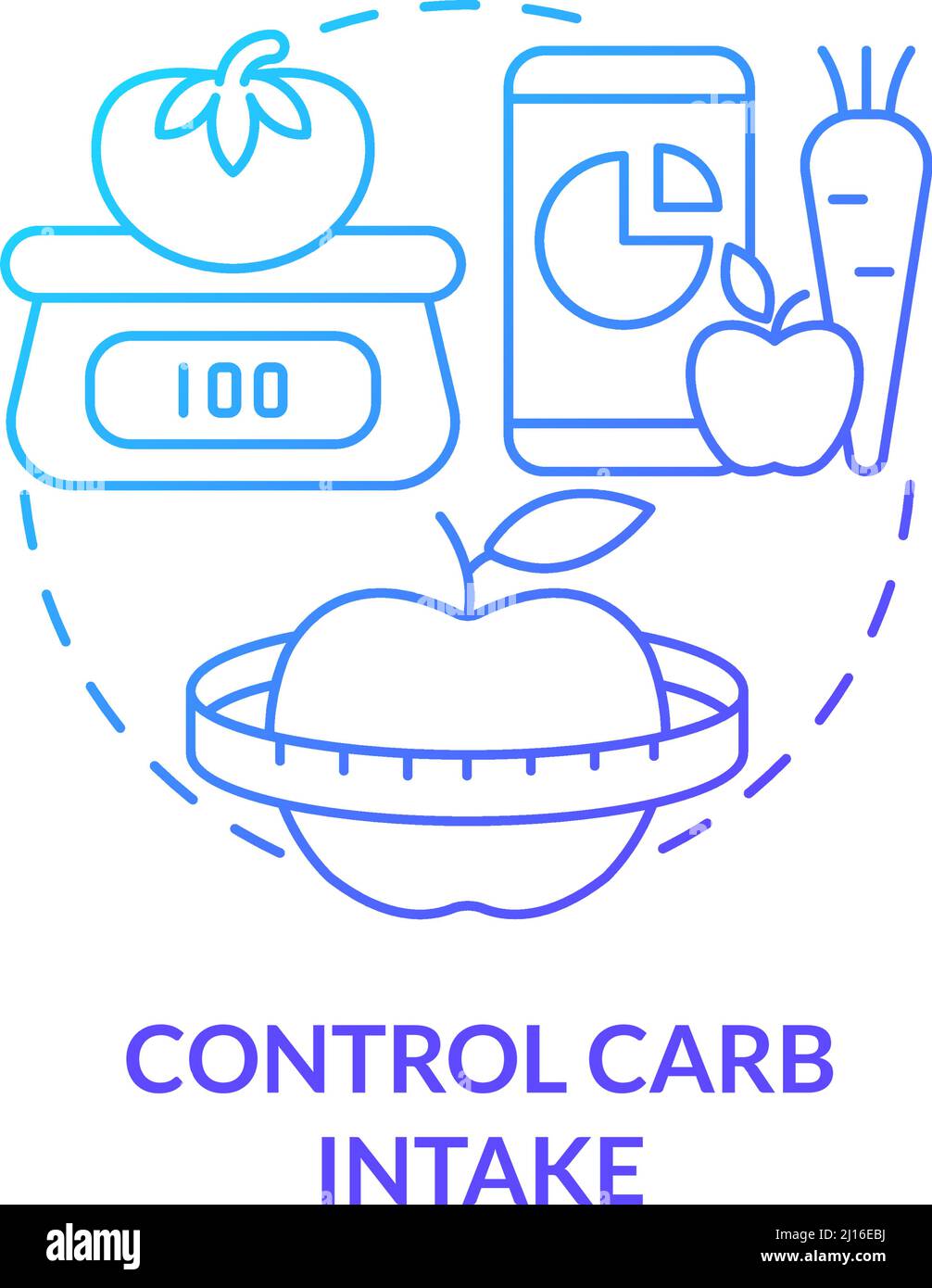 Reduce food intake Stock Vector Images - Alamy