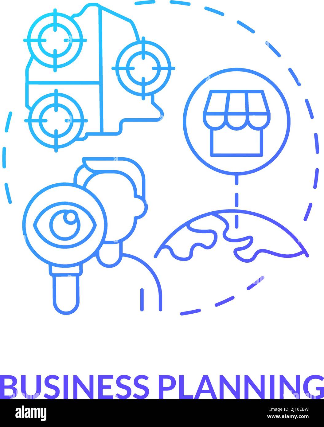 Business planning blue gradient concept icon Stock Vector Image & Art - Alamy