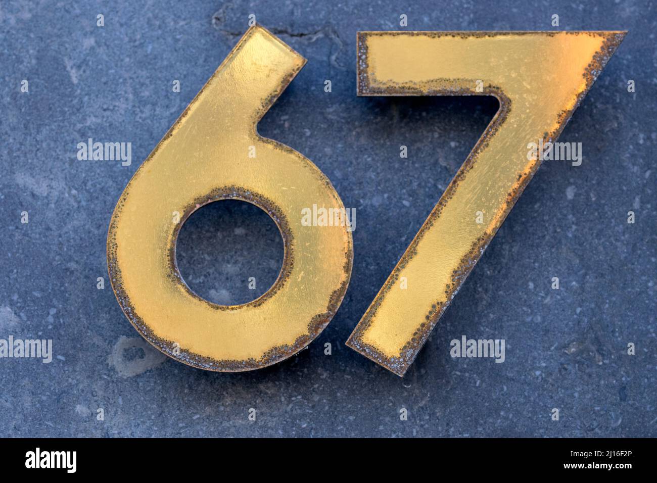 Close Up House Number 67 At Amsterdam The Netherlands 14-3-2022 Stock ...