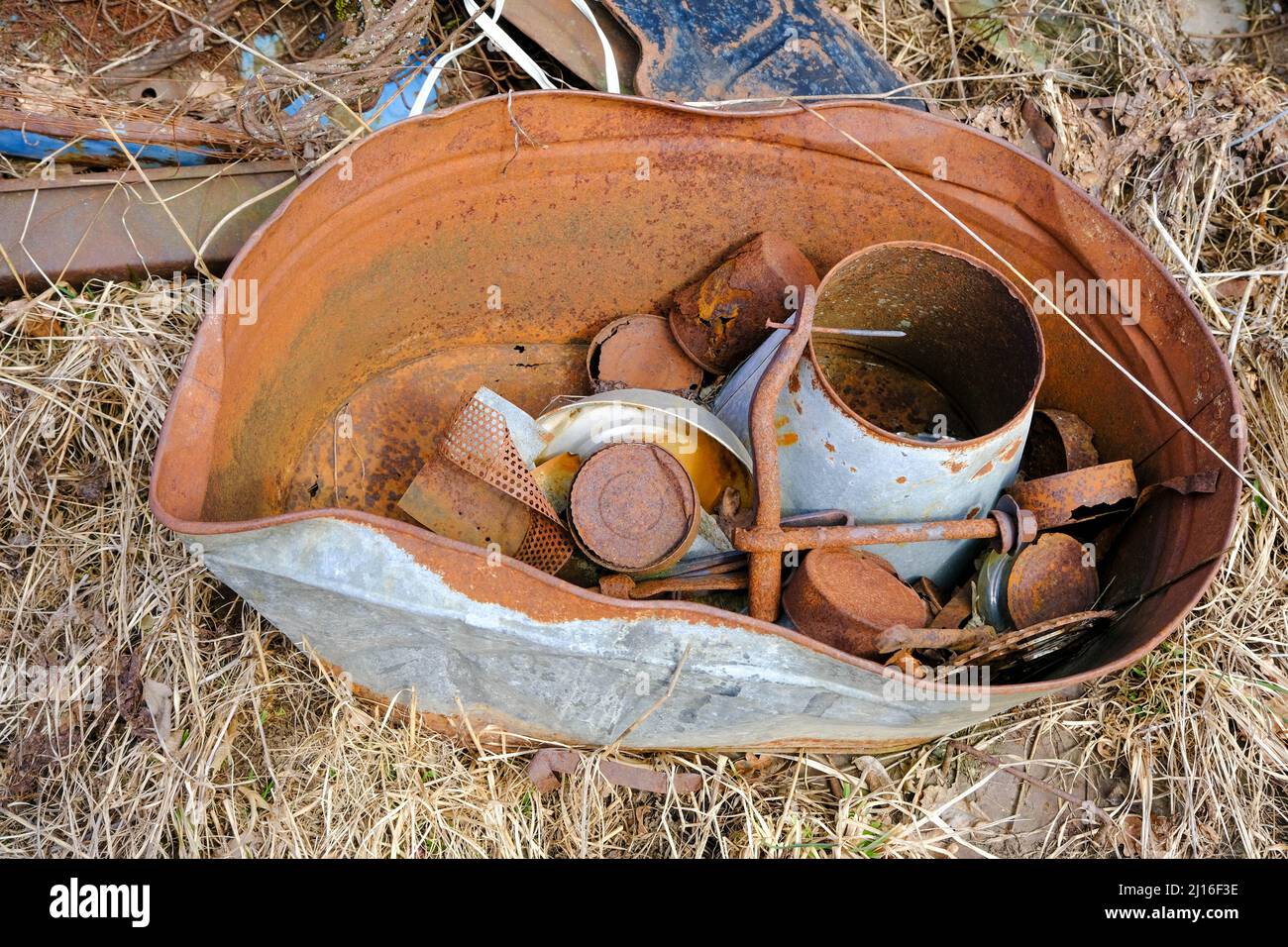 Scrap metal waste in a recycling yard Stock Photo - Alamy