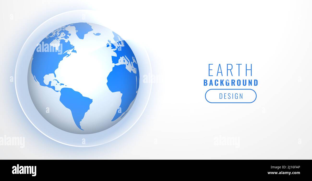 realistic blue earth on white background Stock Photo - Alamy