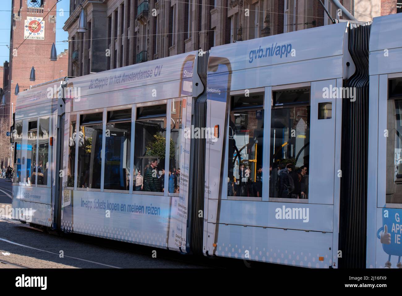 Theme Tram The Gappie App At Amsterdam The Netherlands 19-3-2022 Stock ...