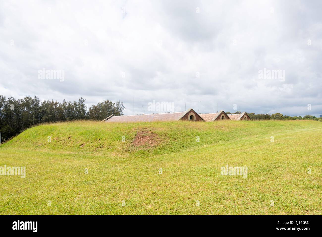 Bunded munitions storage bunkers (disused since Jan 2000) at the RAN ...