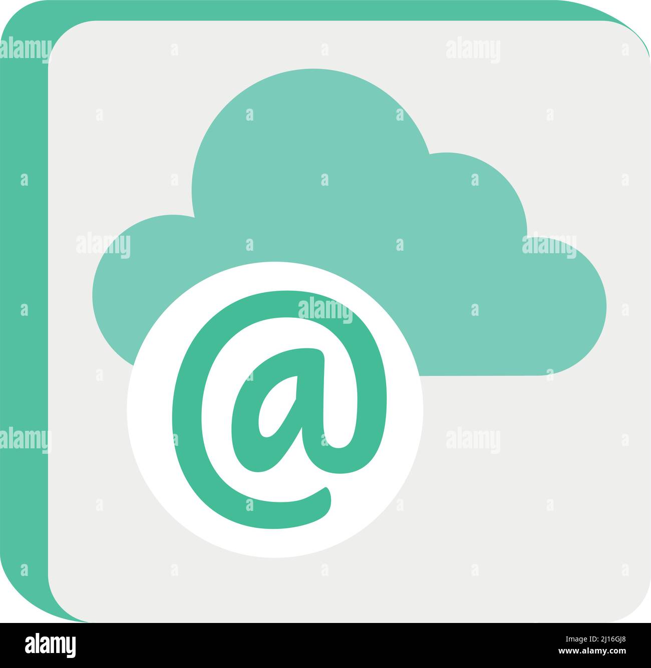 Cloud-based email service semi flat color vector object Stock Vector ...