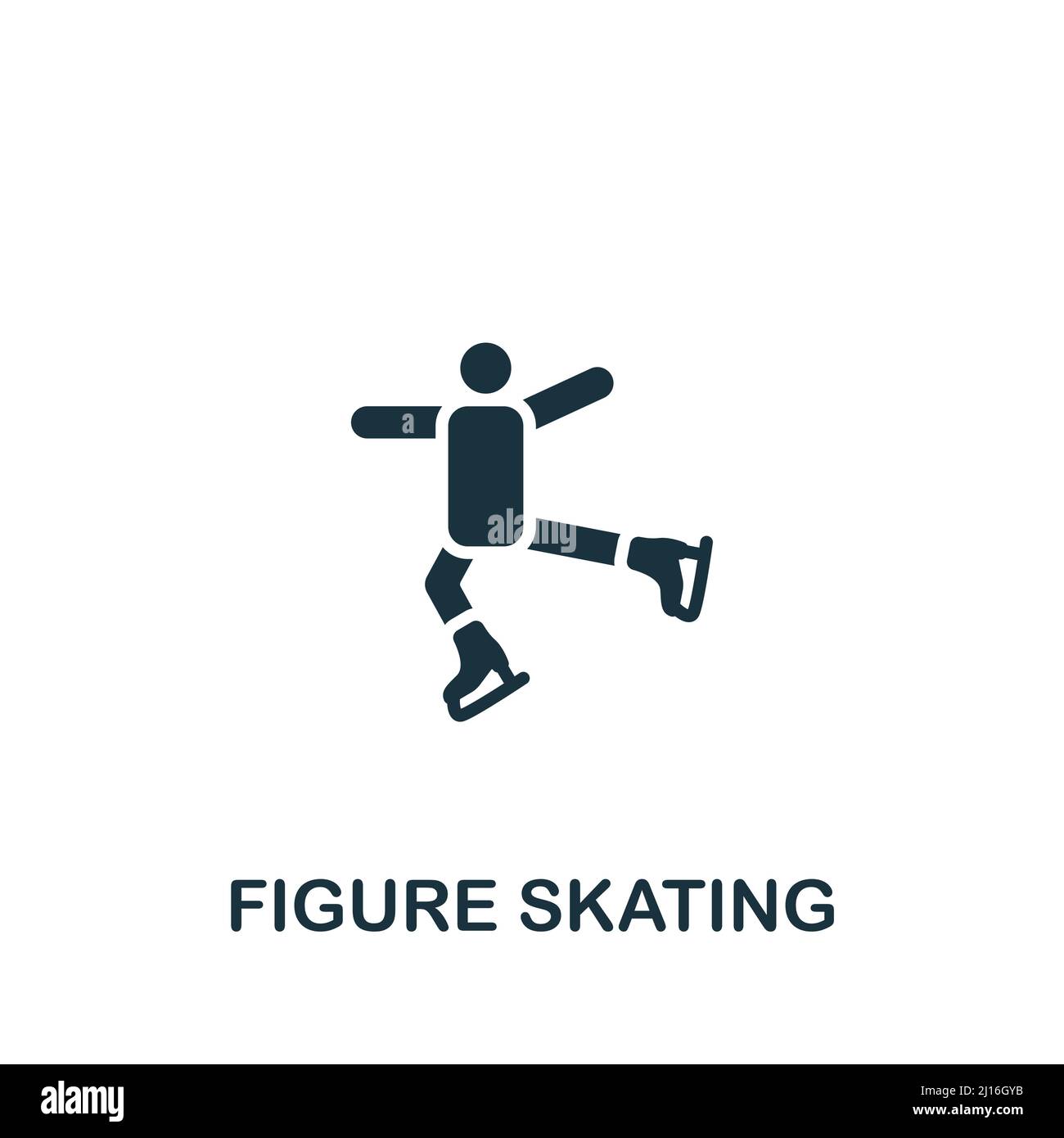 Figure Skating icon. Monochrome simple icon for templates, web design ...