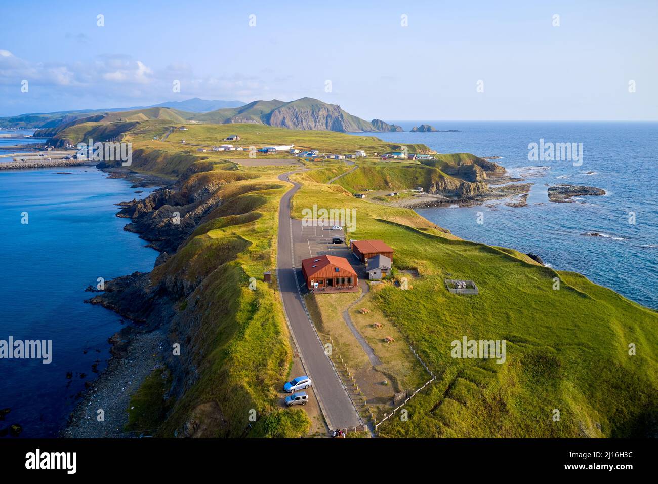 Aerial Photograph of Rebun Island, Hokkaido, Japan Stock Photo - Alamy