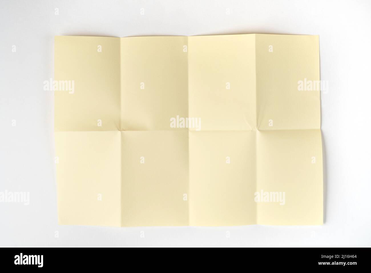 a blank sheet of paper with fold marks Stock Photo - Alamy