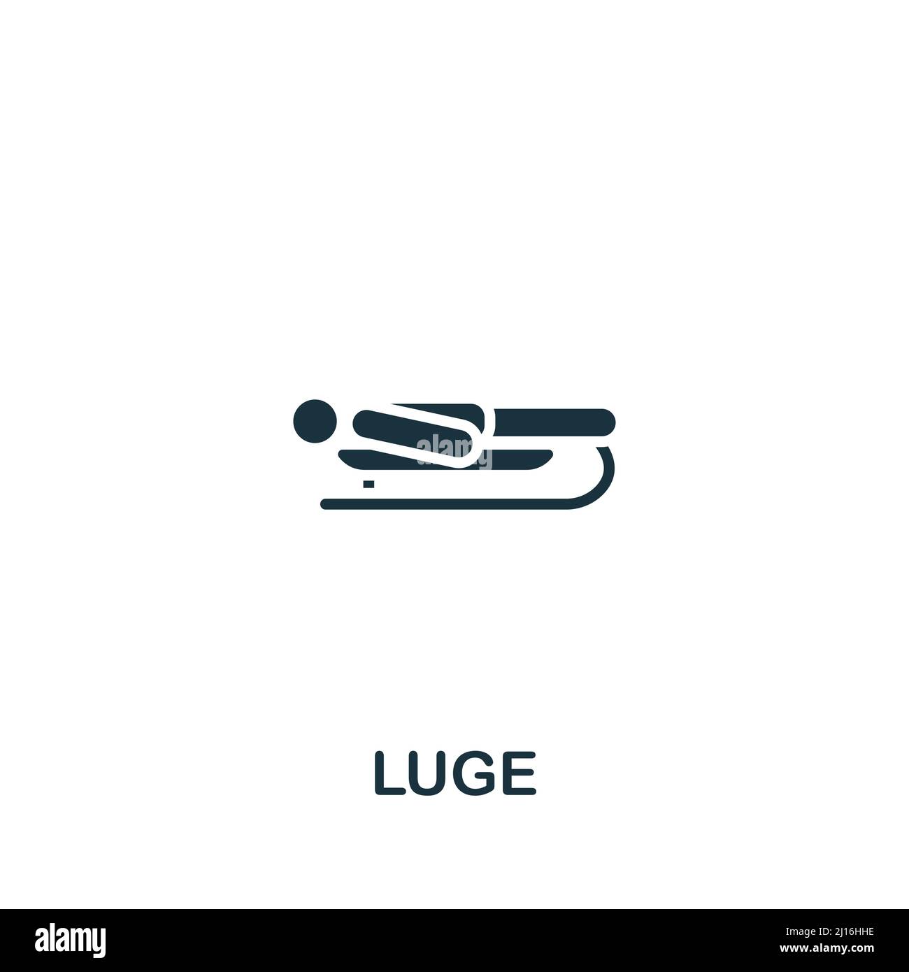 Luge icon. Monochrome simple icon for templates, web design and ...