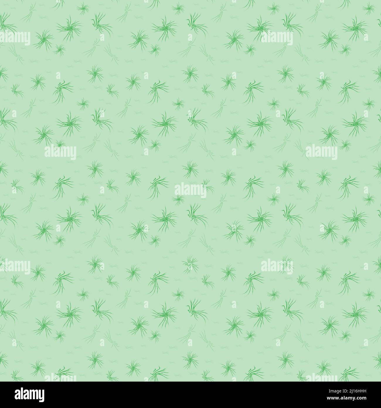Chaotic dark green shapes. Cute seamless pattern. Light green ...
