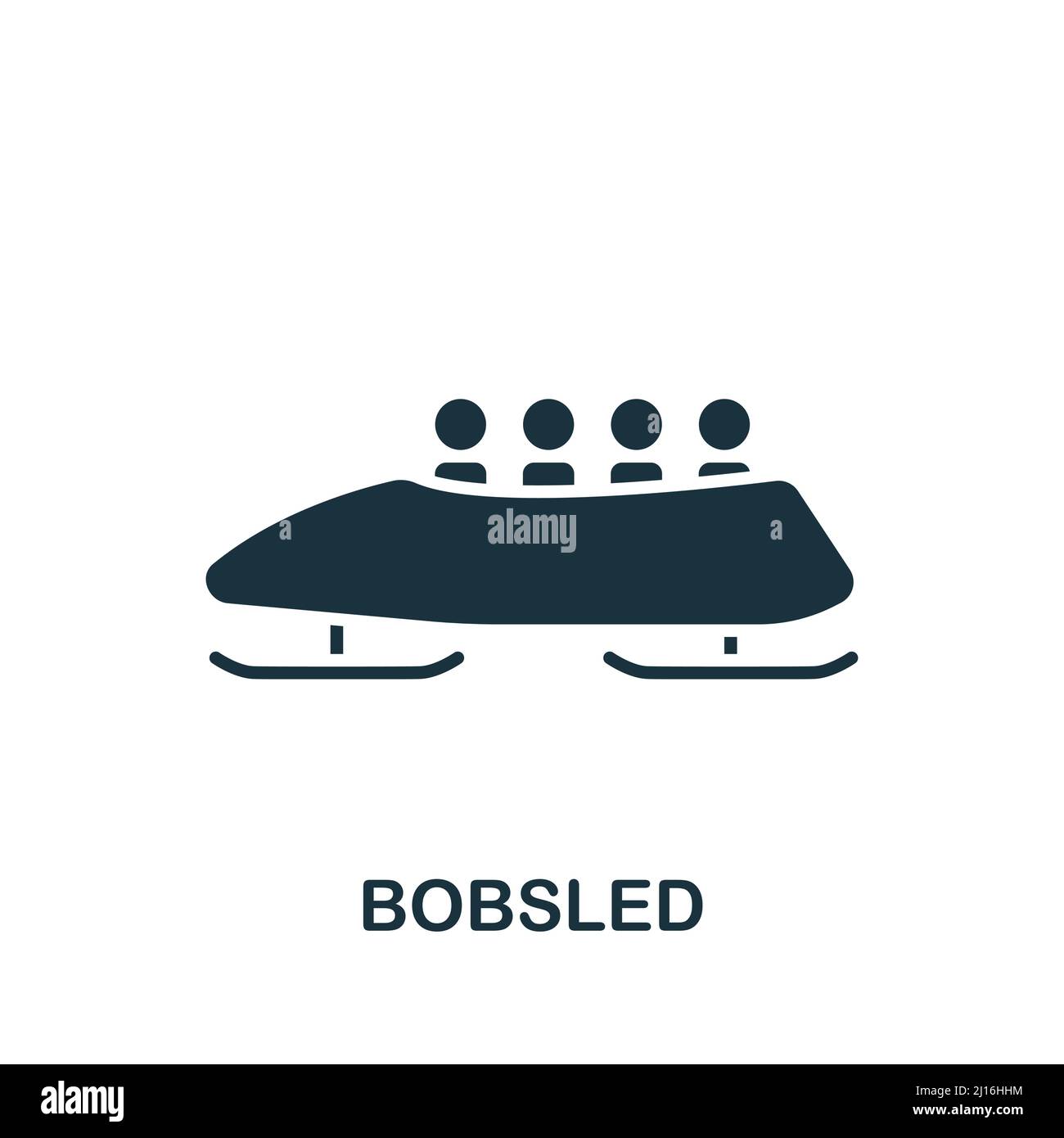 Bobsled icon. Monochrome simple icon for templates, web design and ...