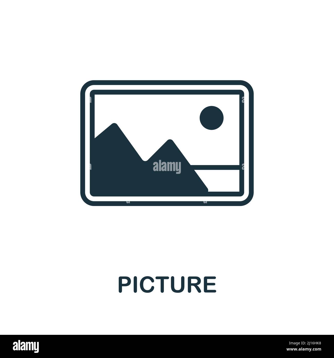 Picture icon. Monochrome simple Picture icon for templates, web design ...