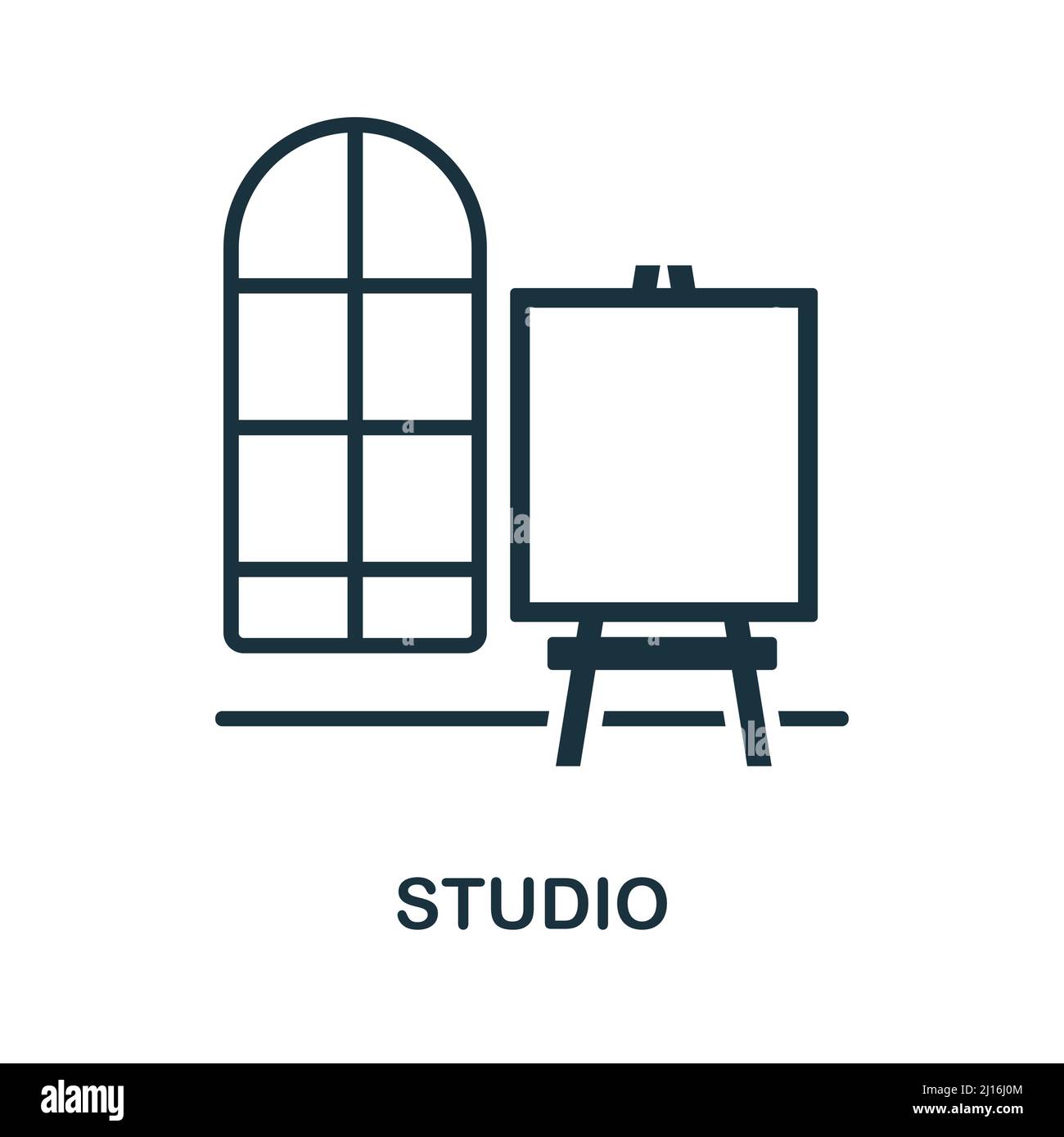 Studio icon. Monochrome simple Studio icon for templates, web design ...
