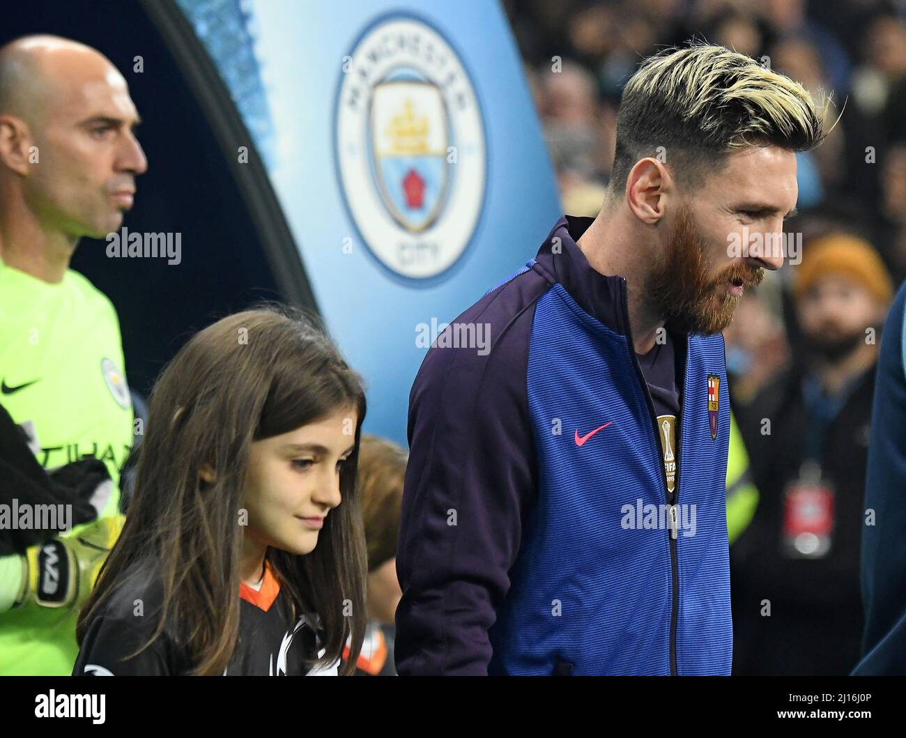 MANCHESTER, ENGLAND - NOVEMBER 1, 2016: Lionel Messi of Barcelona ...