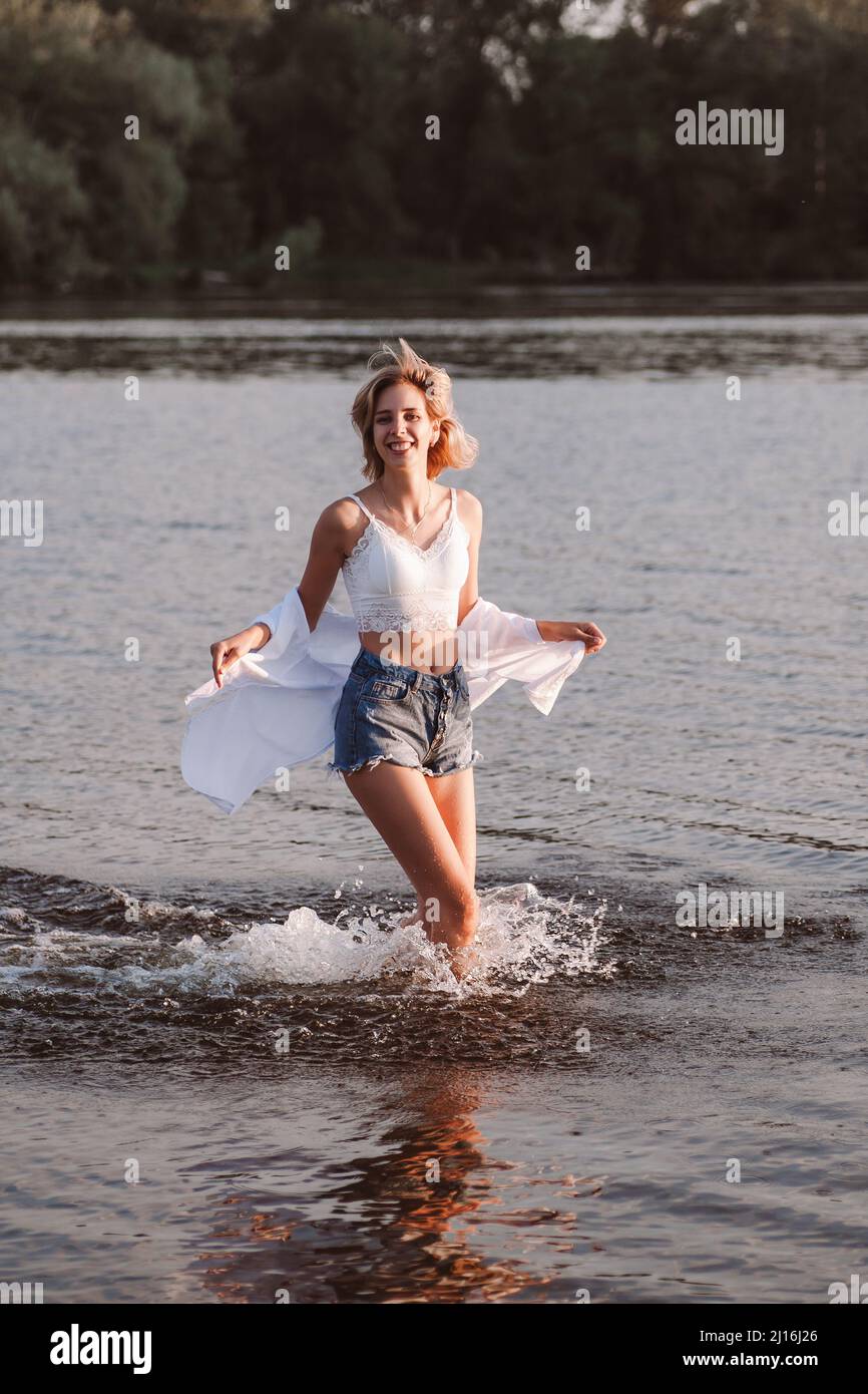 Female moves in water hi-res stock photography and images - Alamy