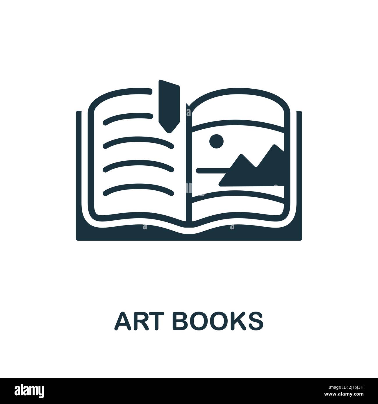 Art Books icon. Monochrome simple Art Books icon for templates, web ...