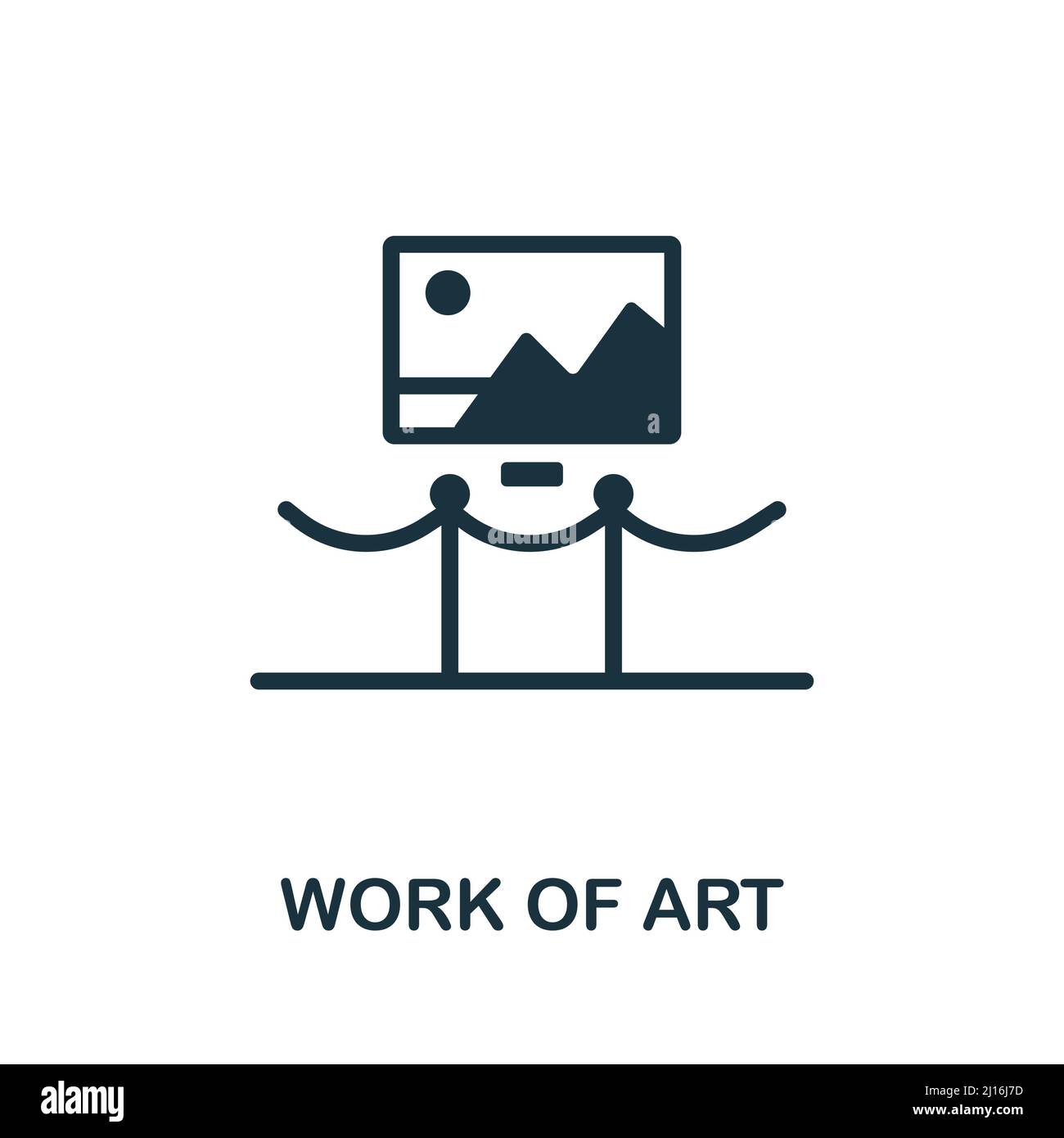 Work Of Art icon. Monochrome simple Work Of Art icon for templates, web ...