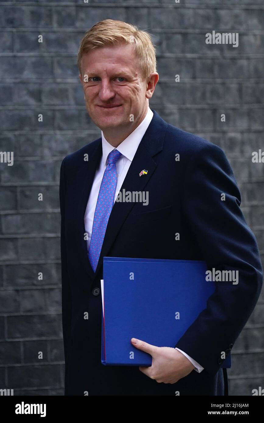 Conservative party Chairman Oliver Dowden arrives in Downing Street ...