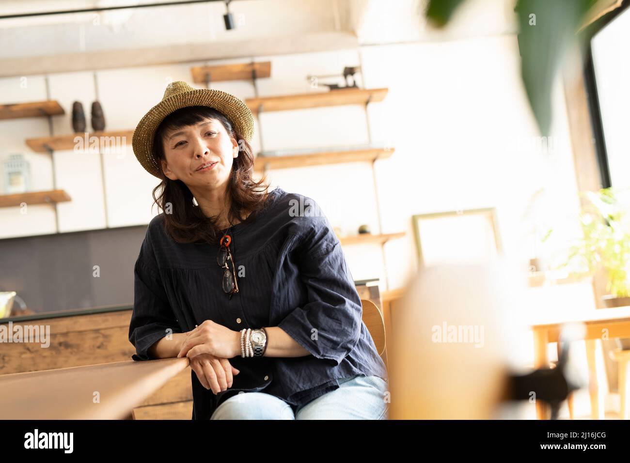 Portrait of 50s Woman Stock Photo - Alamy