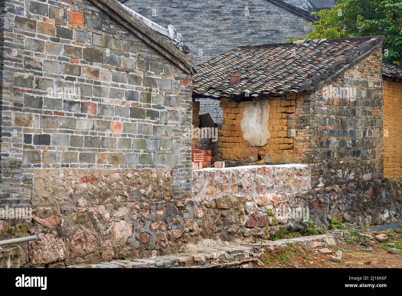 Ancient village buildings in Yangmei Town, Nanning, Guangxi, China ...
