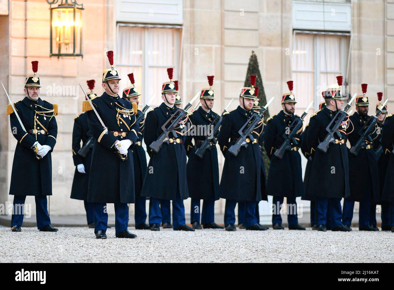 Illustration picture shows French Republican Guards (guard) (Garde ...