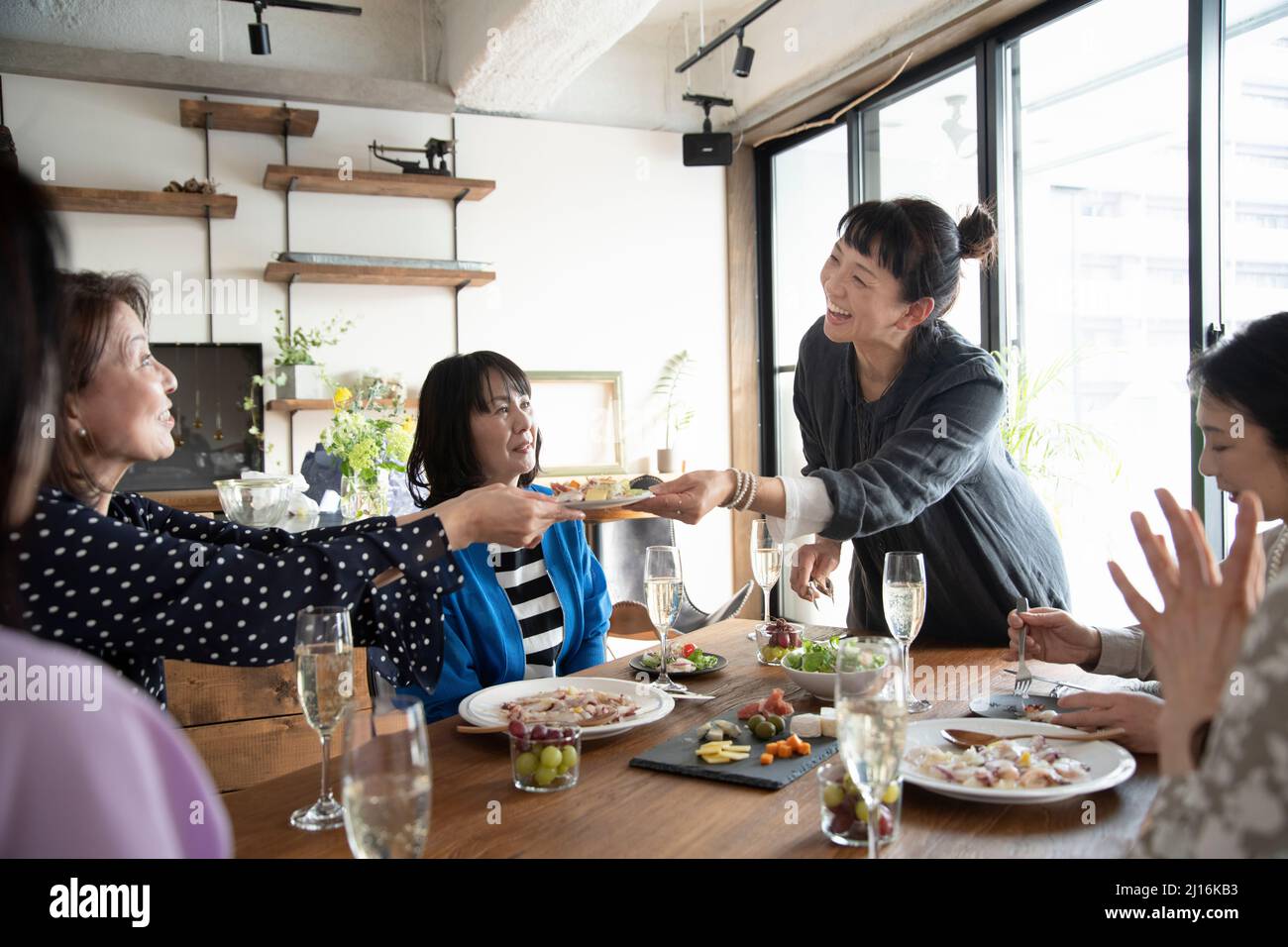 Women Having Party Stock Photo - Alamy
