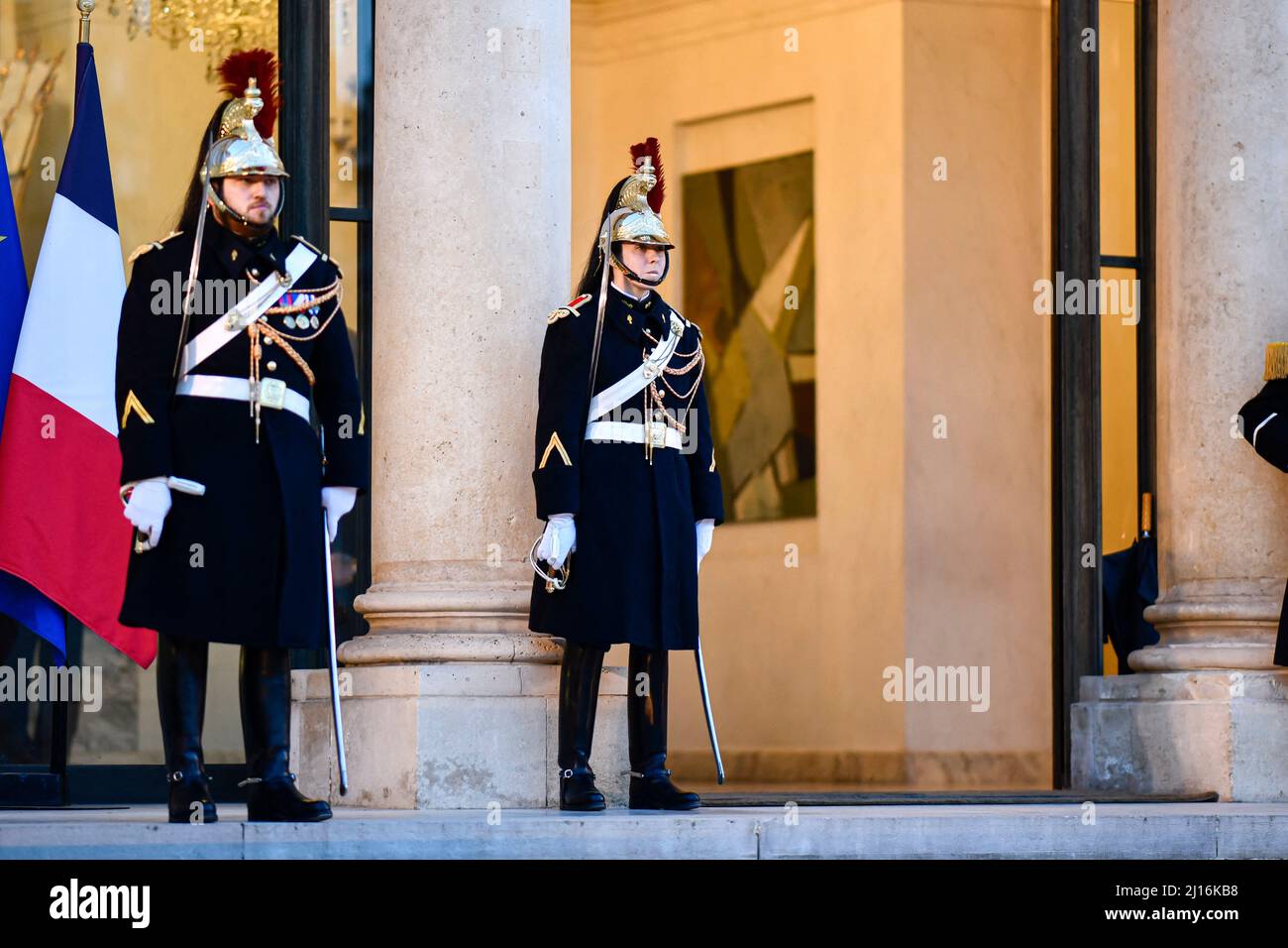 French Republican Guards (guard) (Garde Republicaine) inside the ...