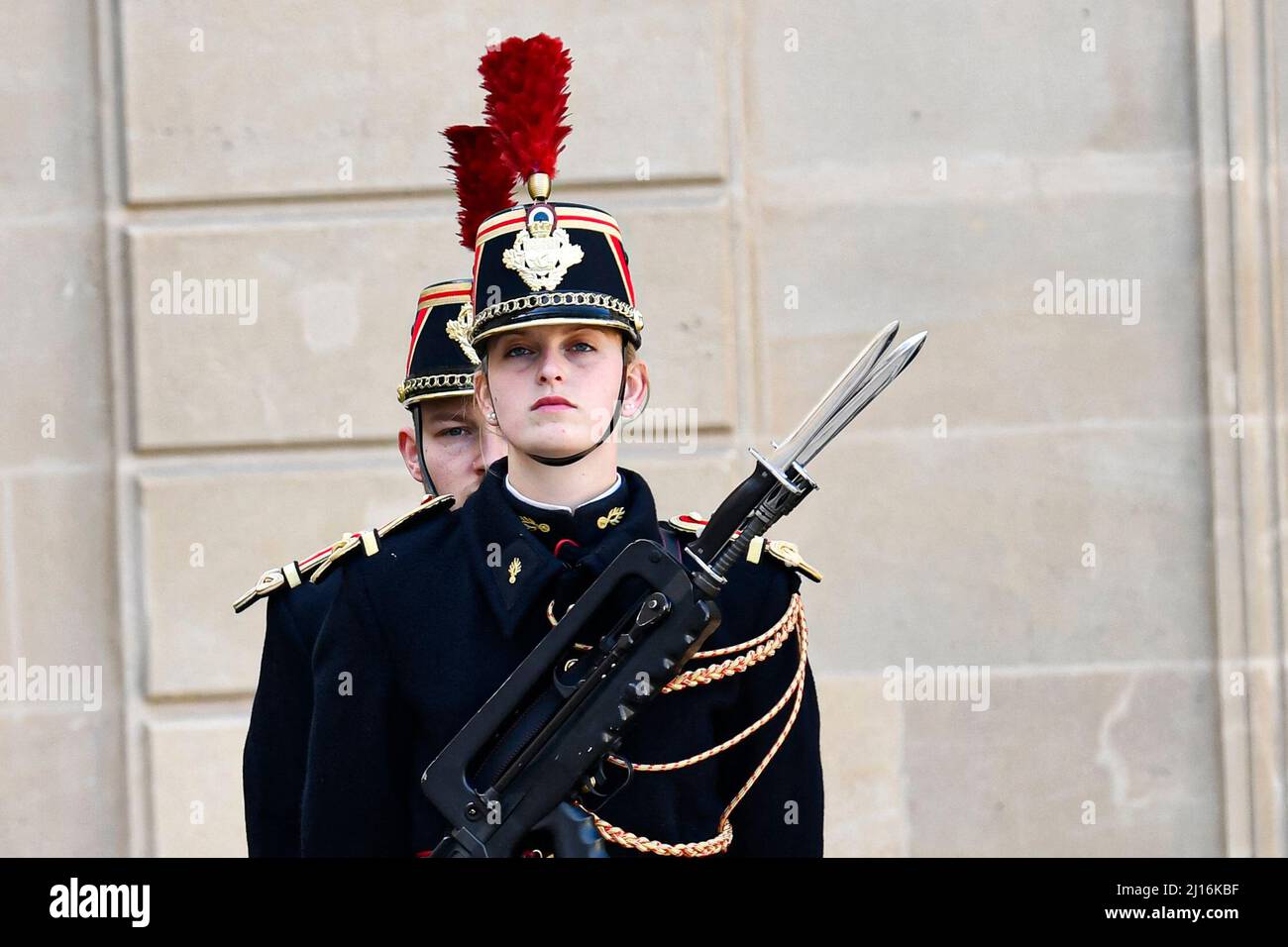 Illustration picture shows a French Republican Guard (Garde ...