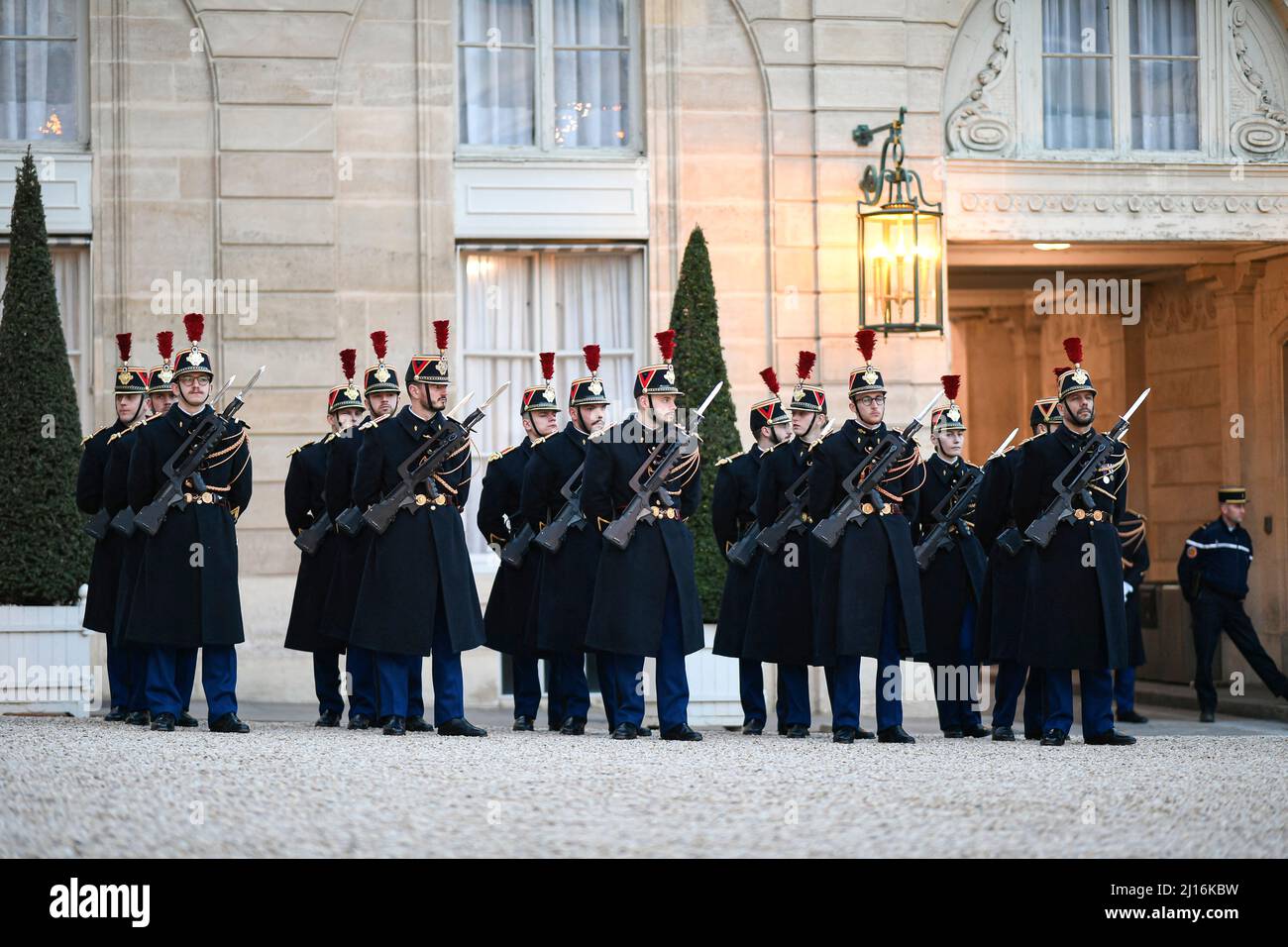 Illustration picture shows French Republican Guards (guard) (Garde ...