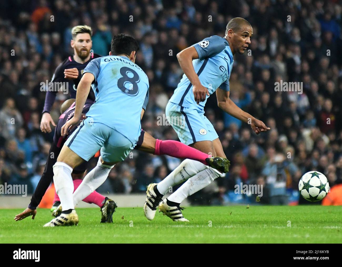 MANCHESTER, ENGLAND - NOVEMBER 1, 2016: Fernando fo City pictured in ...