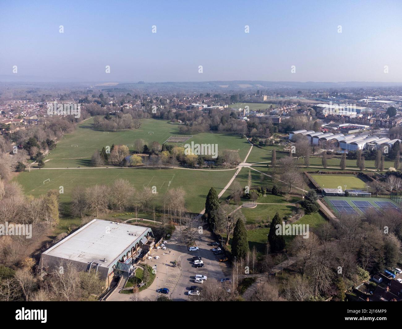 Park playground in summer aerial hi-res stock photography and images ...