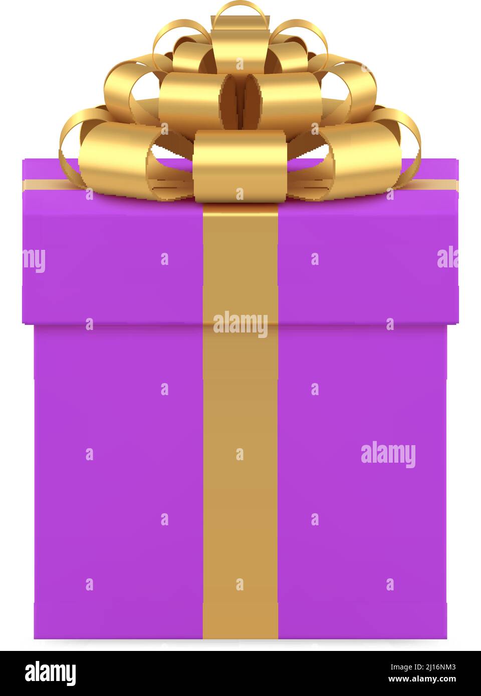 Adorable realistic gift box wrapped purple cardboard for holiday ...
