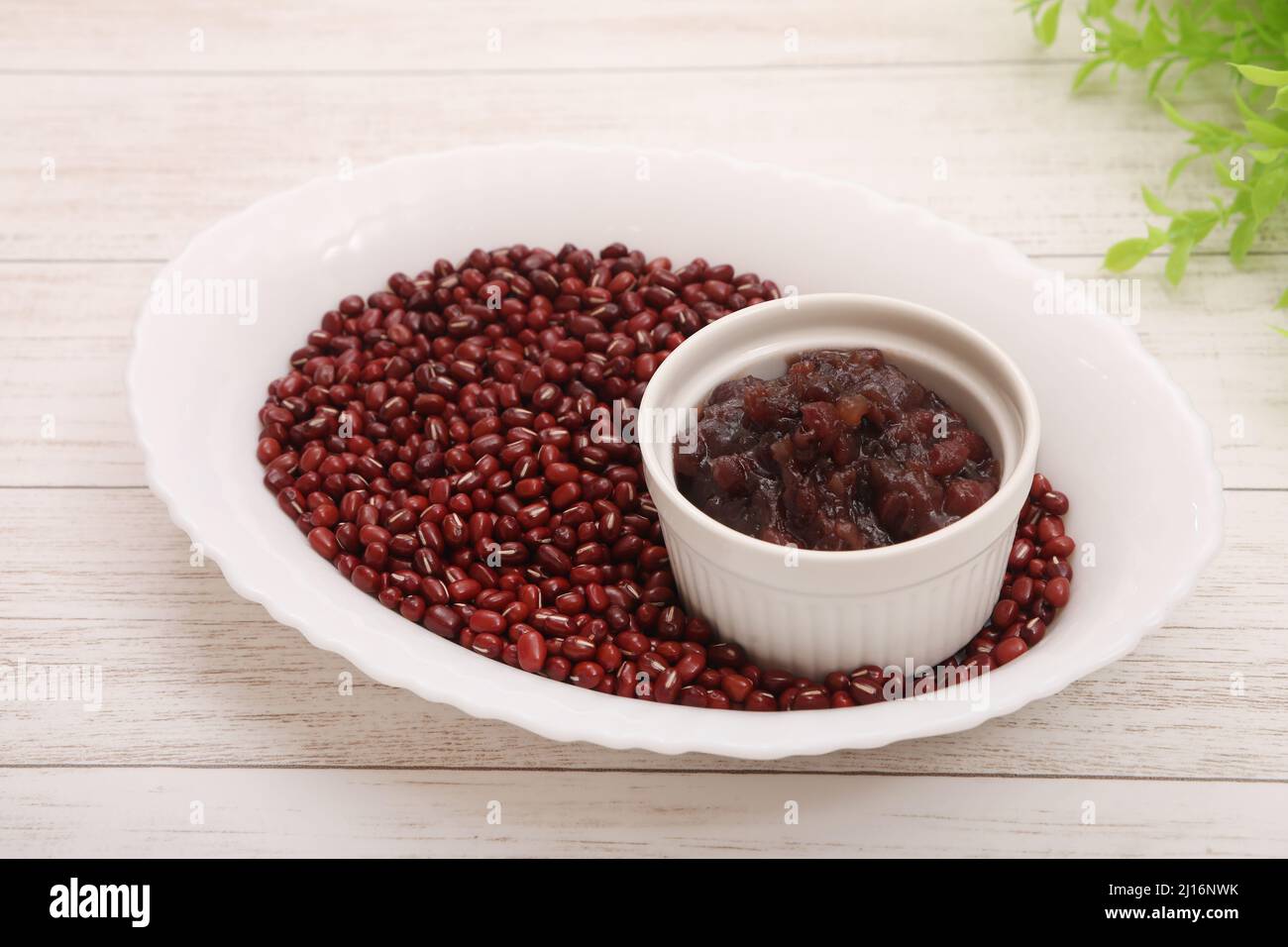 Bean Jam and Azuki Beans, Japanese Food Stock Photo - Alamy
