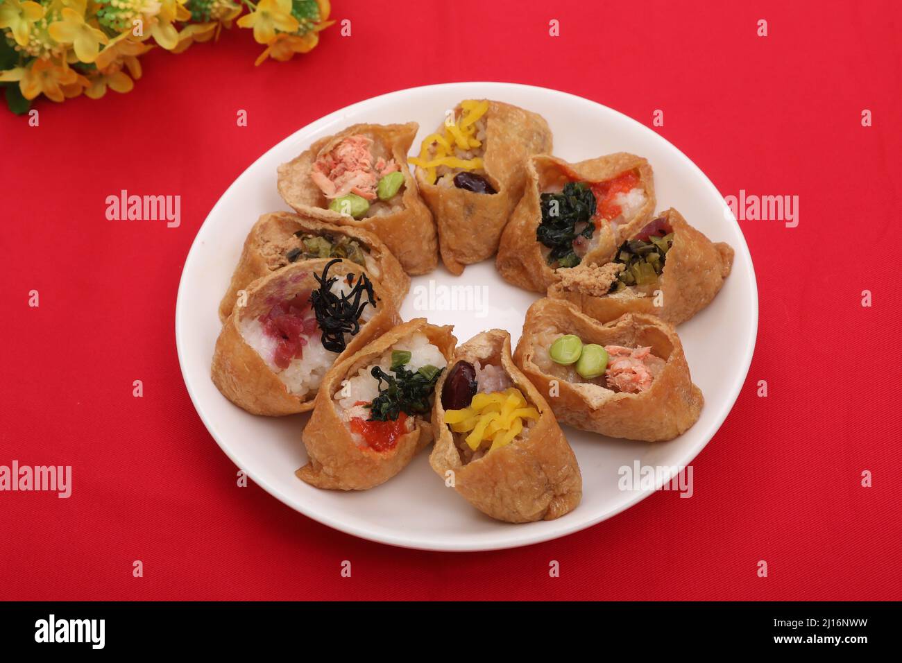 Okowa (Steamed Sticky Rice) Inari-sushi, Japanese Food Stock Photo - Alamy