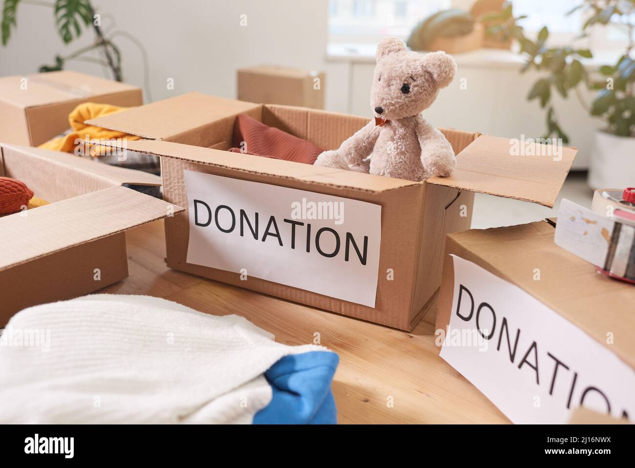 Donation boxes hi-res stock photography and images - Alamy