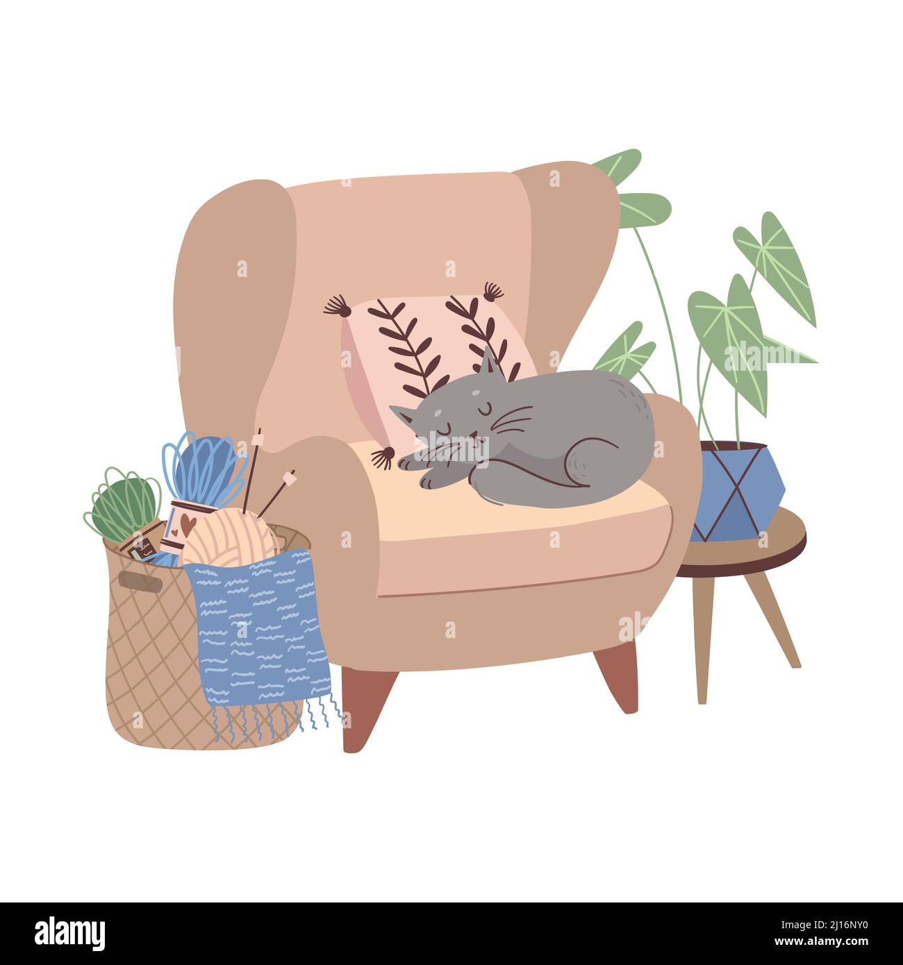 Pet wool sleep Stock Vector Images - Alamy