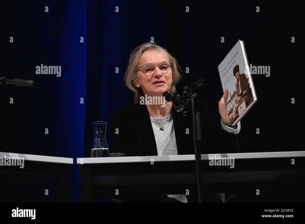 Cologne, Germany. 22nd Mar, 2022. The writer and journalist Elke ...