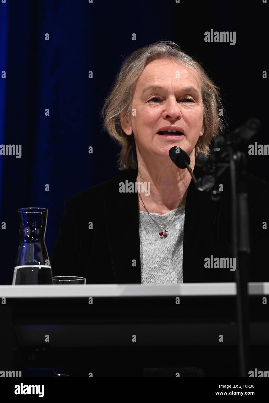 Cologne, Germany. 22nd Mar, 2022. The writer and journalist Elke ...