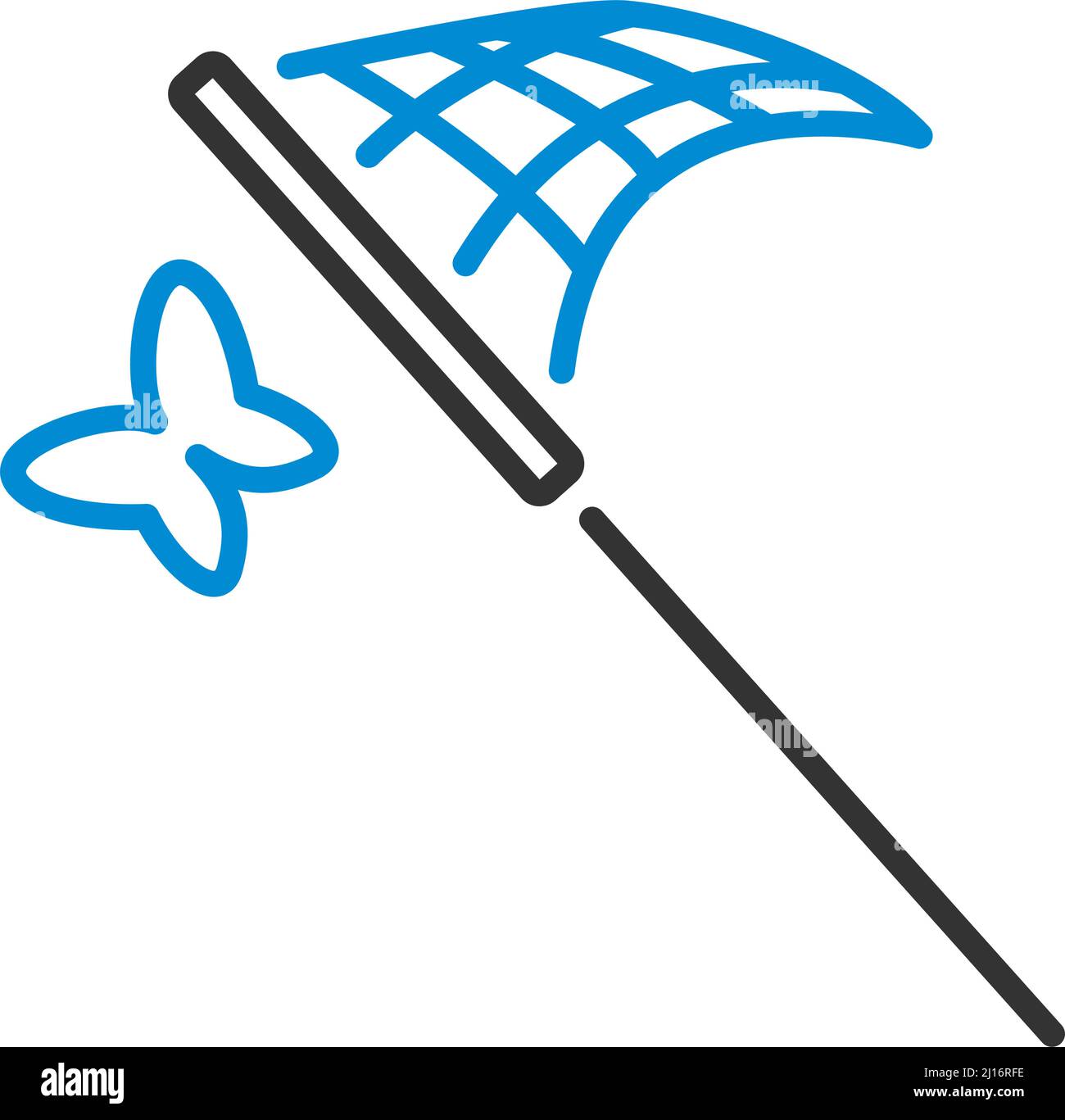 Icon Of Butterfly Net. Editable Bold Outline With Color Fill Design ...