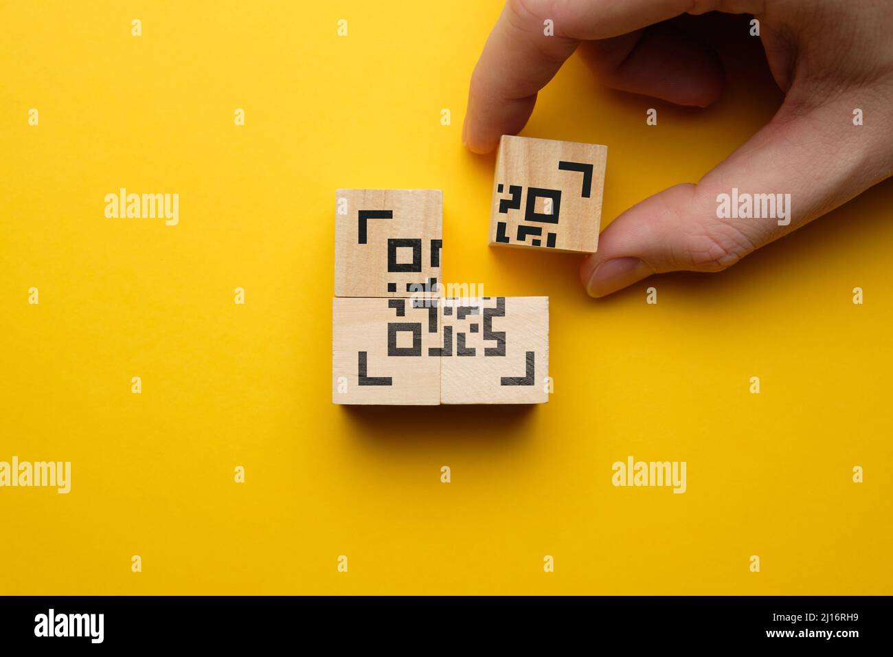 QR code concept. The process of creating a symbol Stock Photo - Alamy