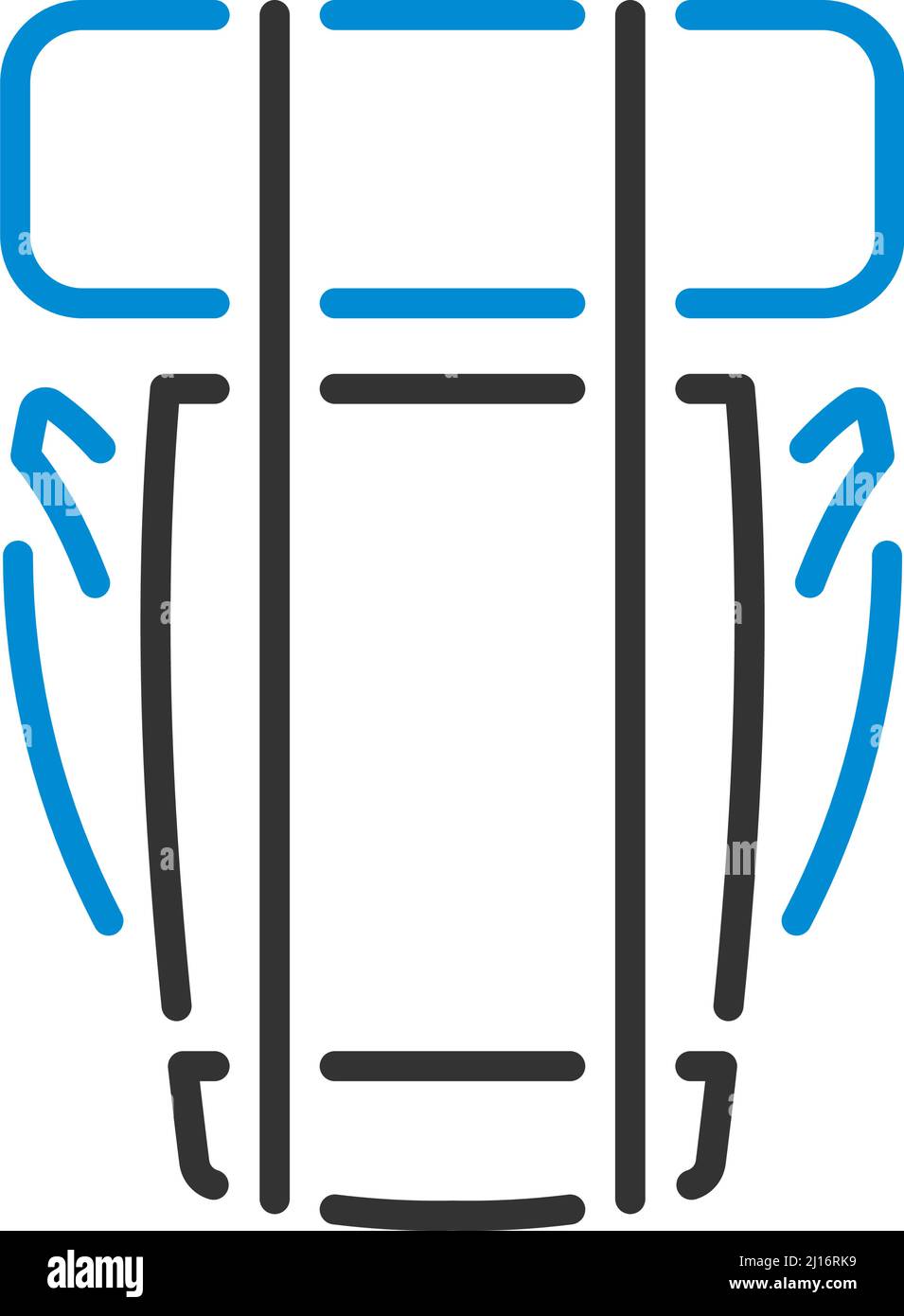 Icon Of Camping Backpack. Editable Bold Outline With Color Fill Design ...