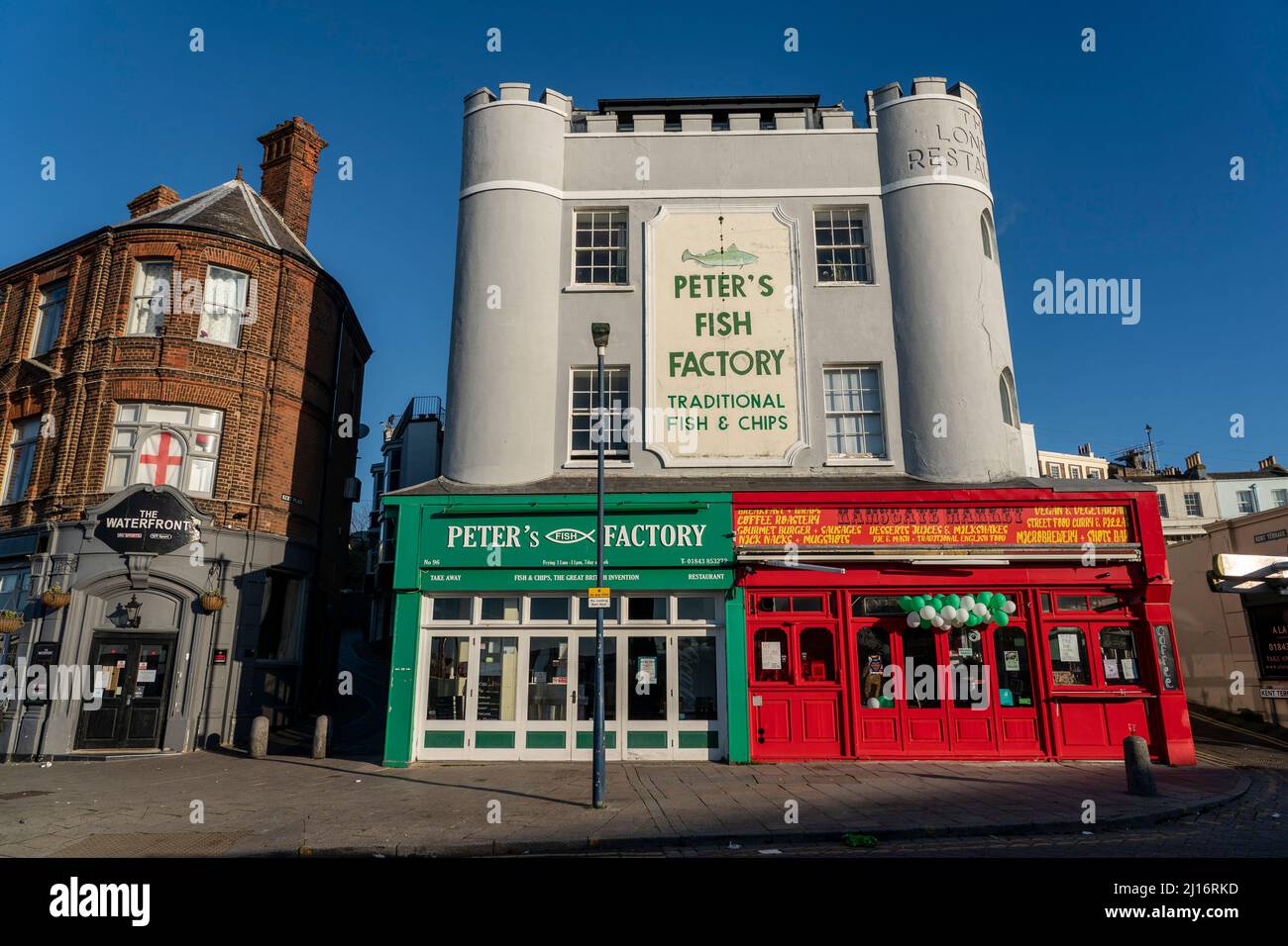 Peter's Fish Factory in Ramsgate Marina Kent Stock Photo - Alamy