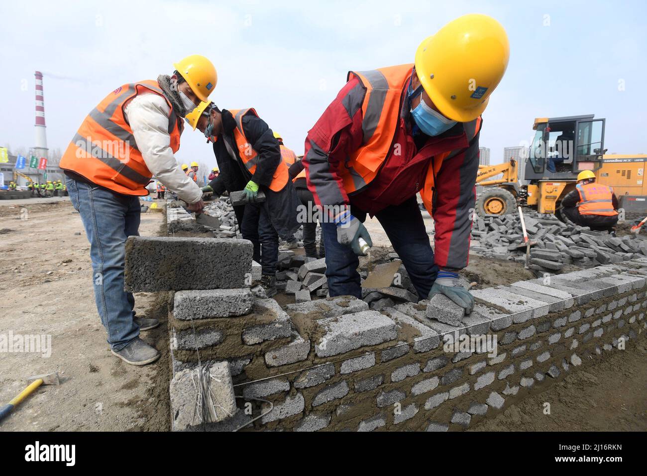 SHENYANG, CHINA - MARCH 23, 2022 - Construction site of emergency ...