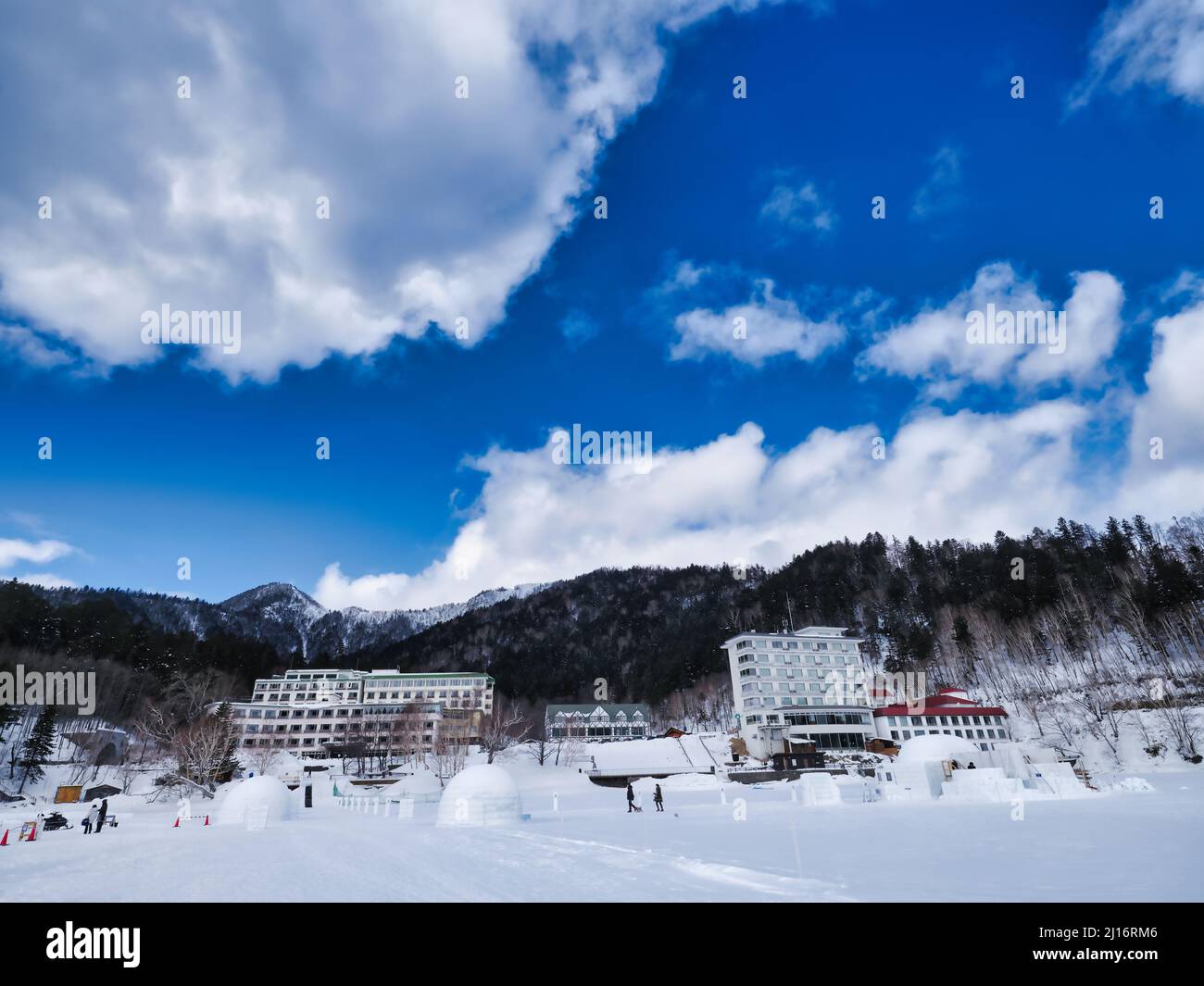 Lake Shikaribetsu in Winter Stock Photo - Alamy