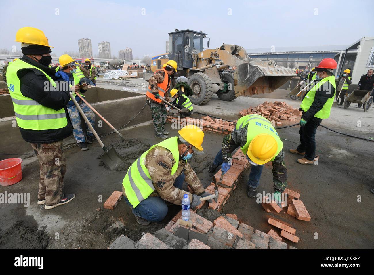 SHENYANG, CHINA - MARCH 23, 2022 - Construction site of emergency ...