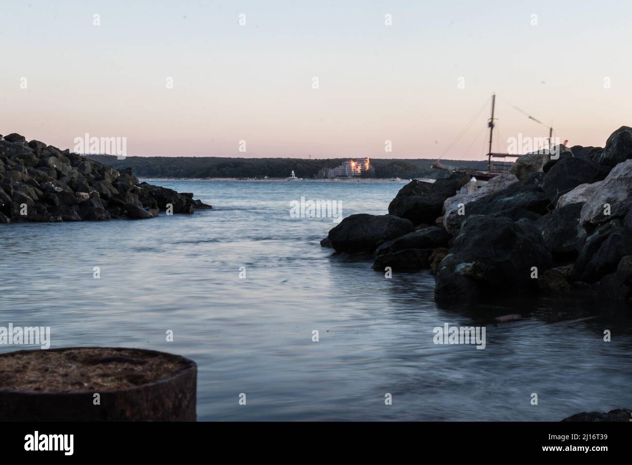 Seaside photographs in Primorsko, Bulgaria - late summer Stock Photo ...