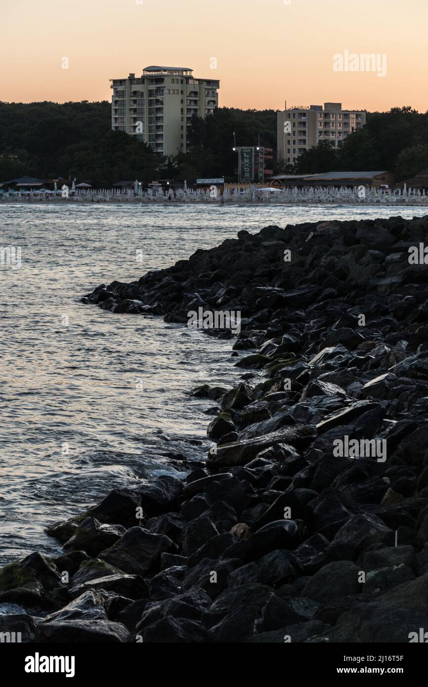 Seaside photographs in Primorsko, Bulgaria - late summer Stock Photo ...